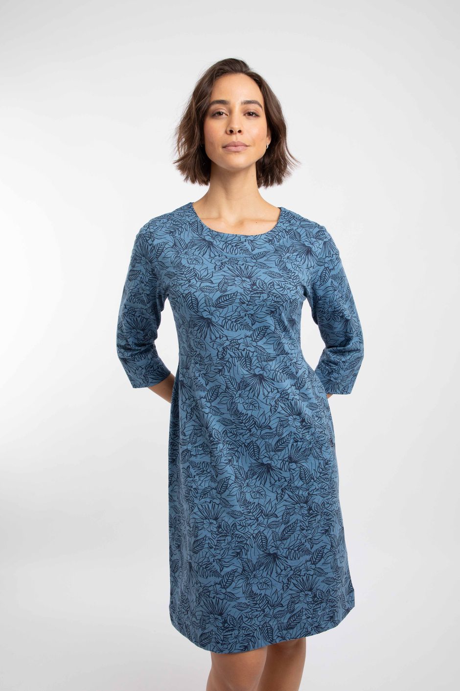 Moondust Printed Jersey Dress Blue | Weird Fish