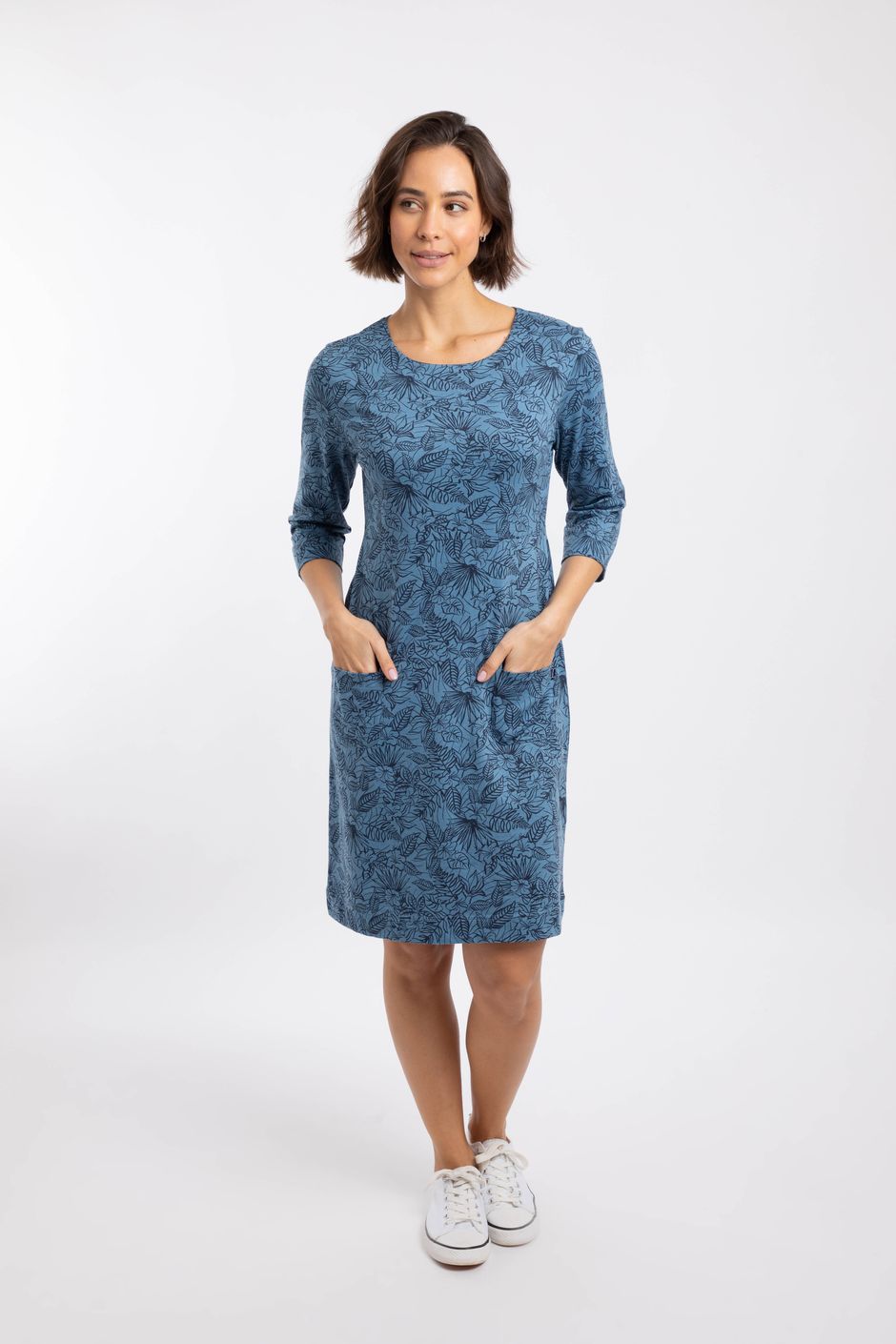 Moondust Printed Jersey Dress Blue | Weird Fish