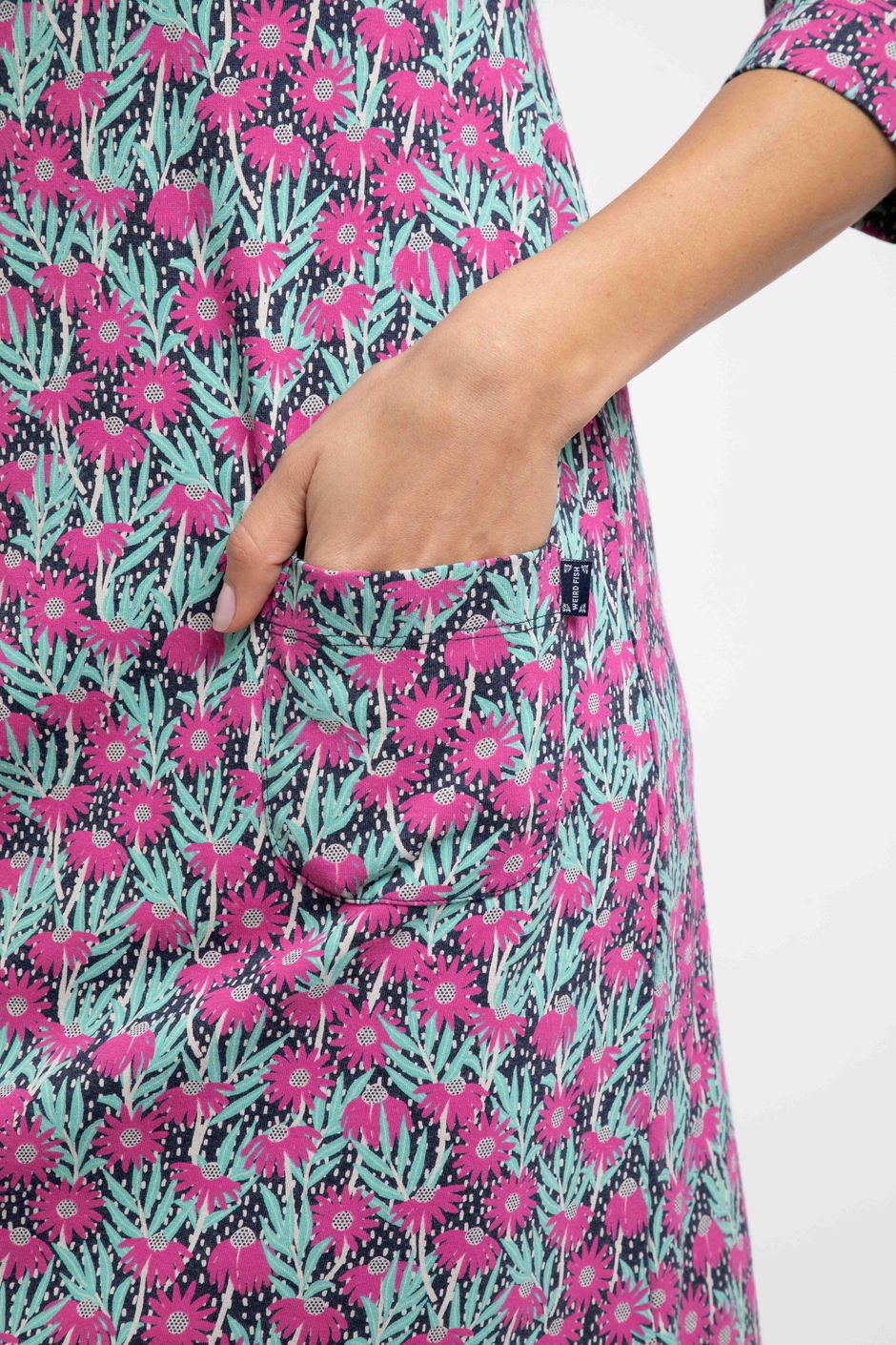 Moondust Printed Jersey Dress Magenta | Weird Fish