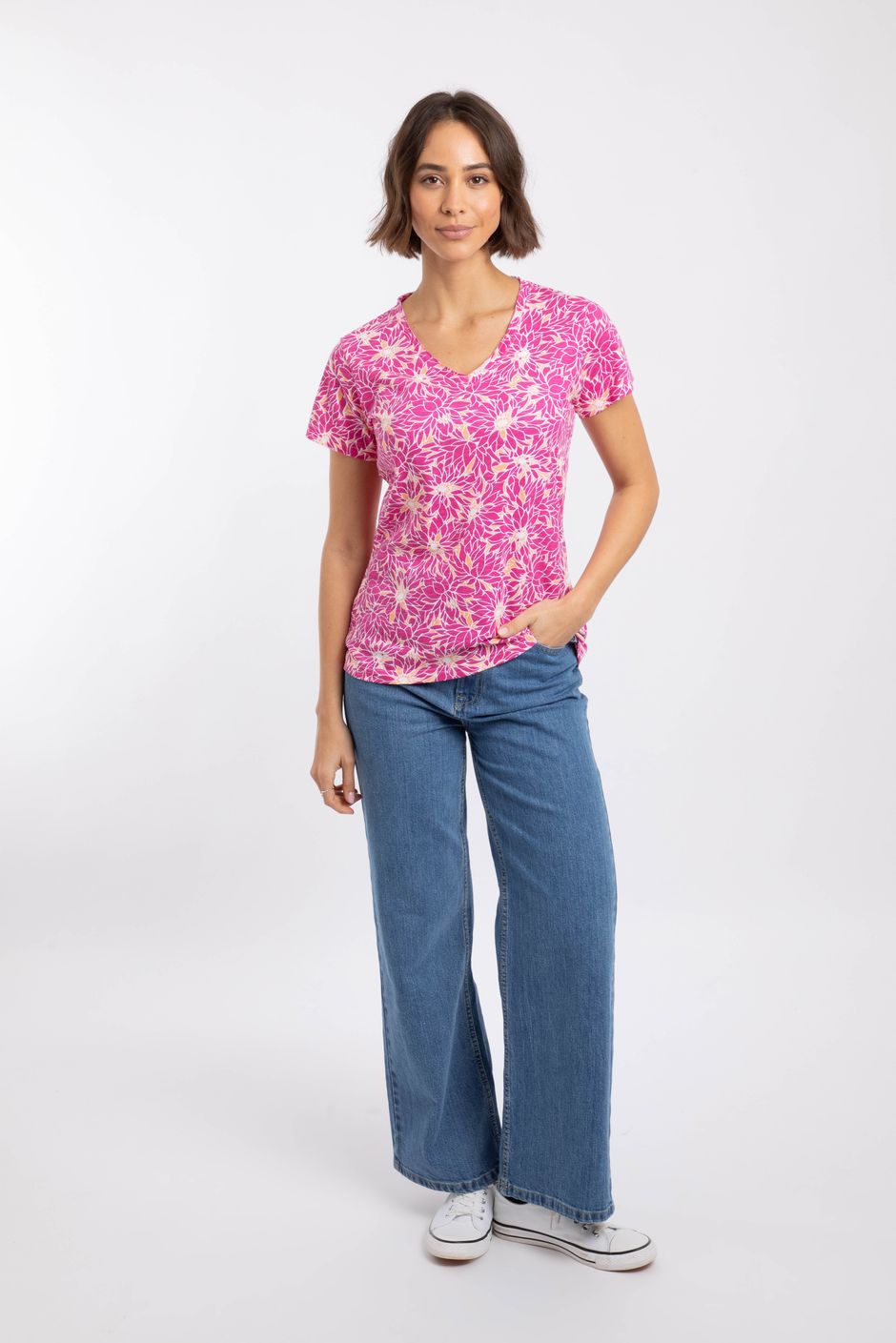 Merica Printed Jersey T-Shirt Gerbera | Weird Fish