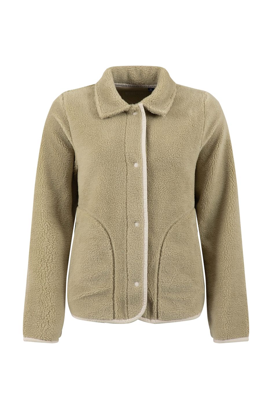 Alessia Lightweight Borg Shacket Laurel Green | Weird Fish