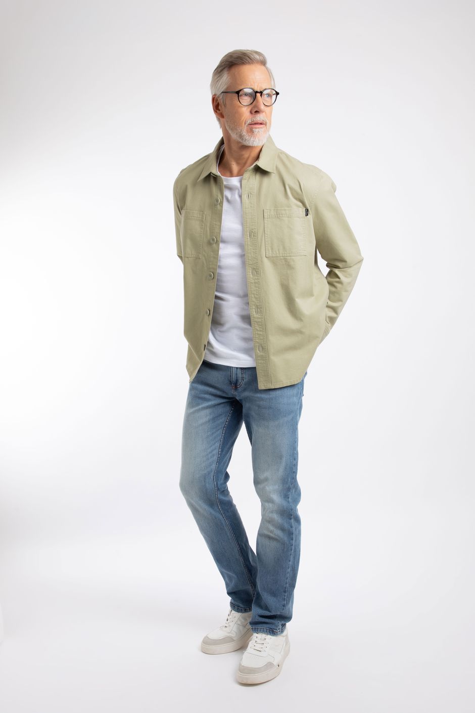 Bear Workwear Twill Overshirt Laurel Green | Weird Fish