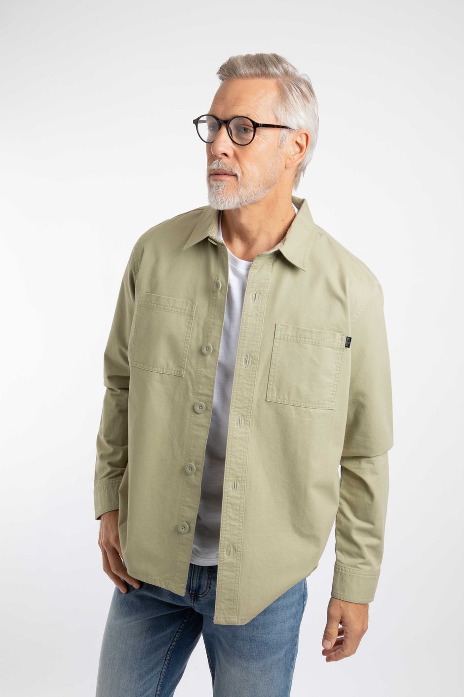 Bear Workwear Twill Overshirt Laurel Green | Weird Fish