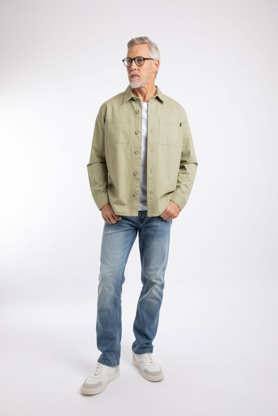 Bear Workwear Twill Overshirt Laurel Green | Weird Fish