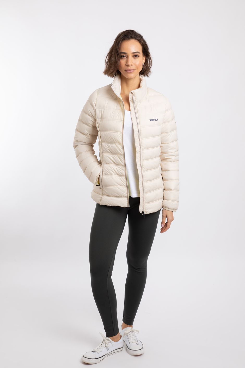 Travellia Lightweight Showerproof Padded Jacket Egg Shell | Weird Fish