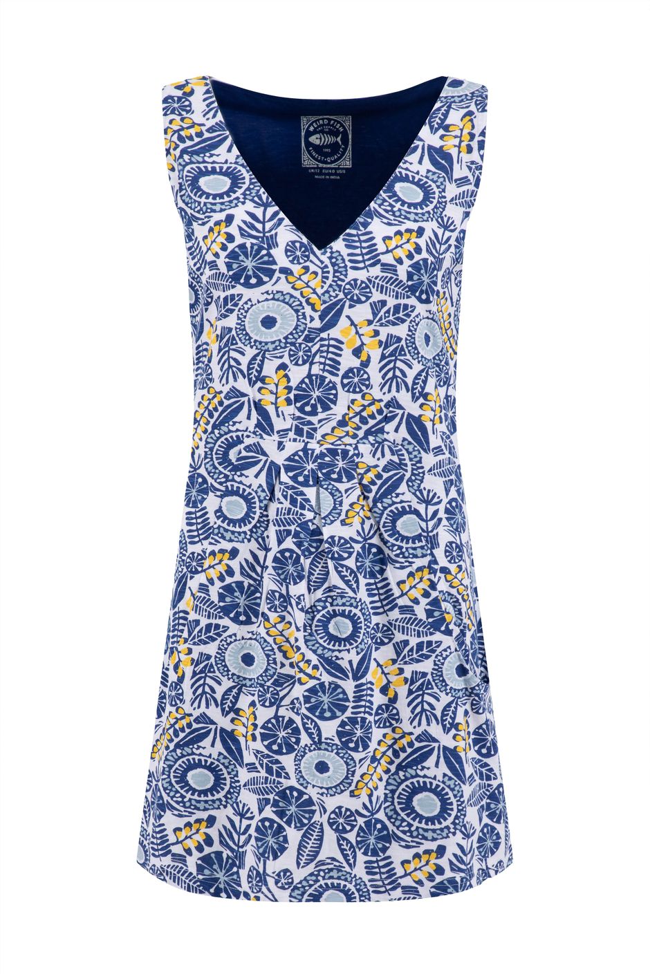 Indus Printed Jersey Tunic Blue Sapphire | Weird Fish