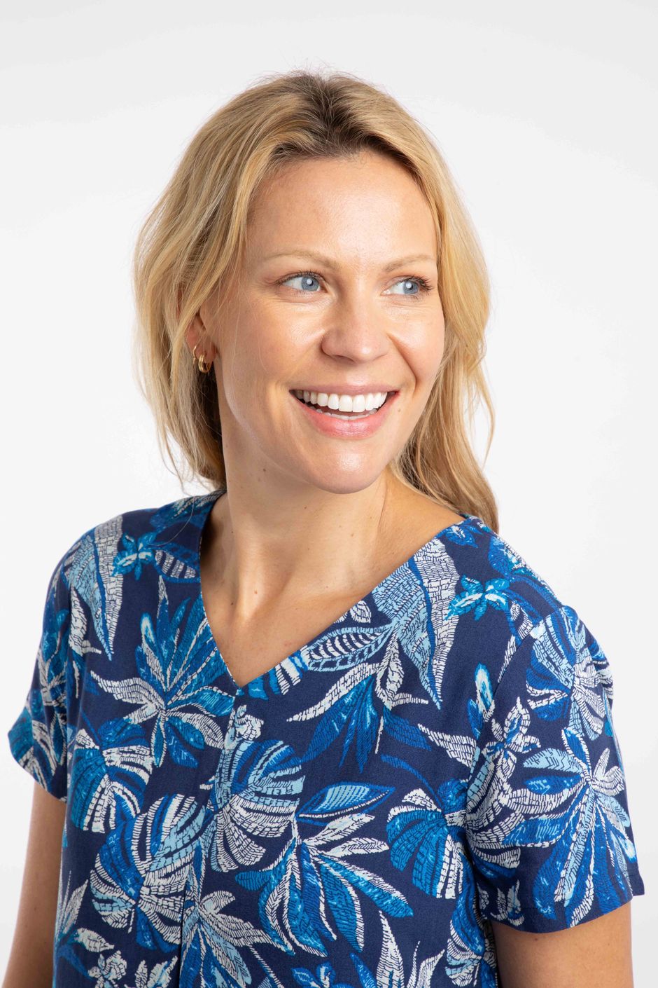 Solle Printed Blouse Blue Indigo | Weird Fish
