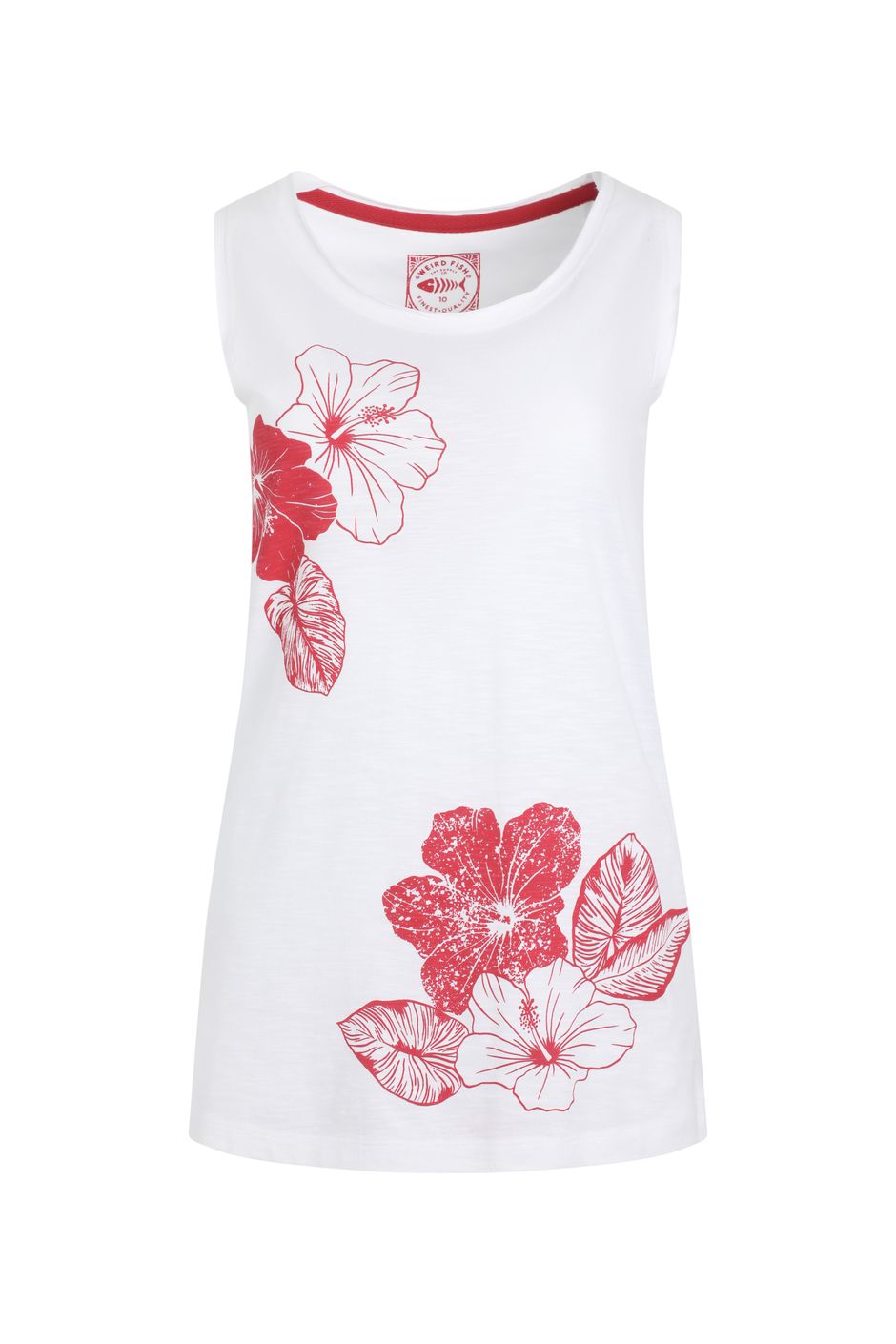 Samsoe Eco Printed Vest Crimson | Weird Fish