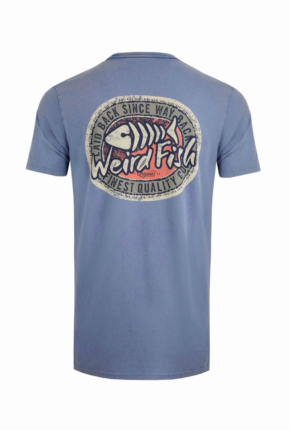 Laid Back Heritage Back Print Graphic T-Shirt Mid Blue | Weird Fish