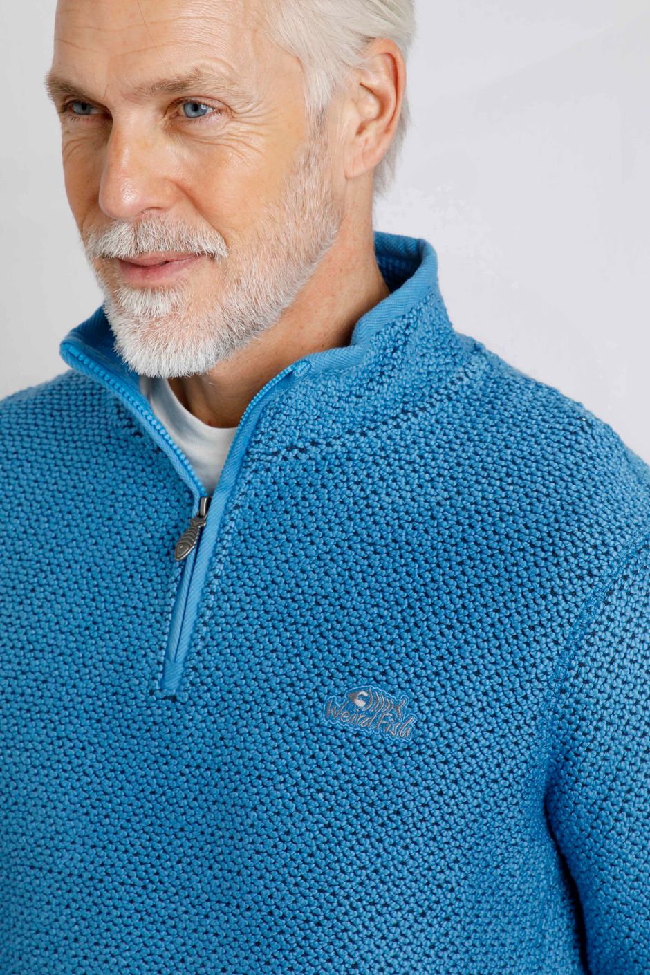 Stern Eco 1/4 Zip Macaroni Copen Blue | Weird Fish